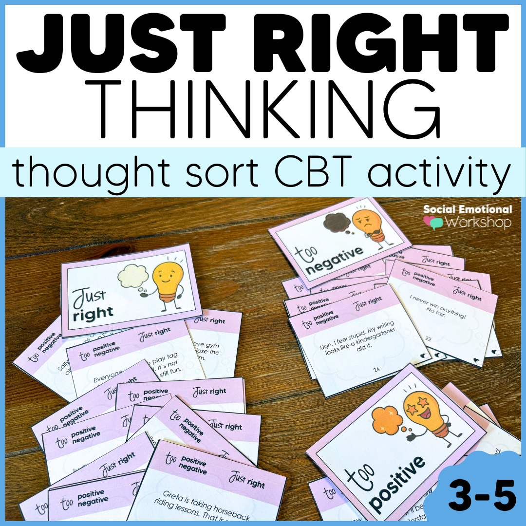 Negative and Positive Thinking Sort - CBT Counseling Activity for Posi ...