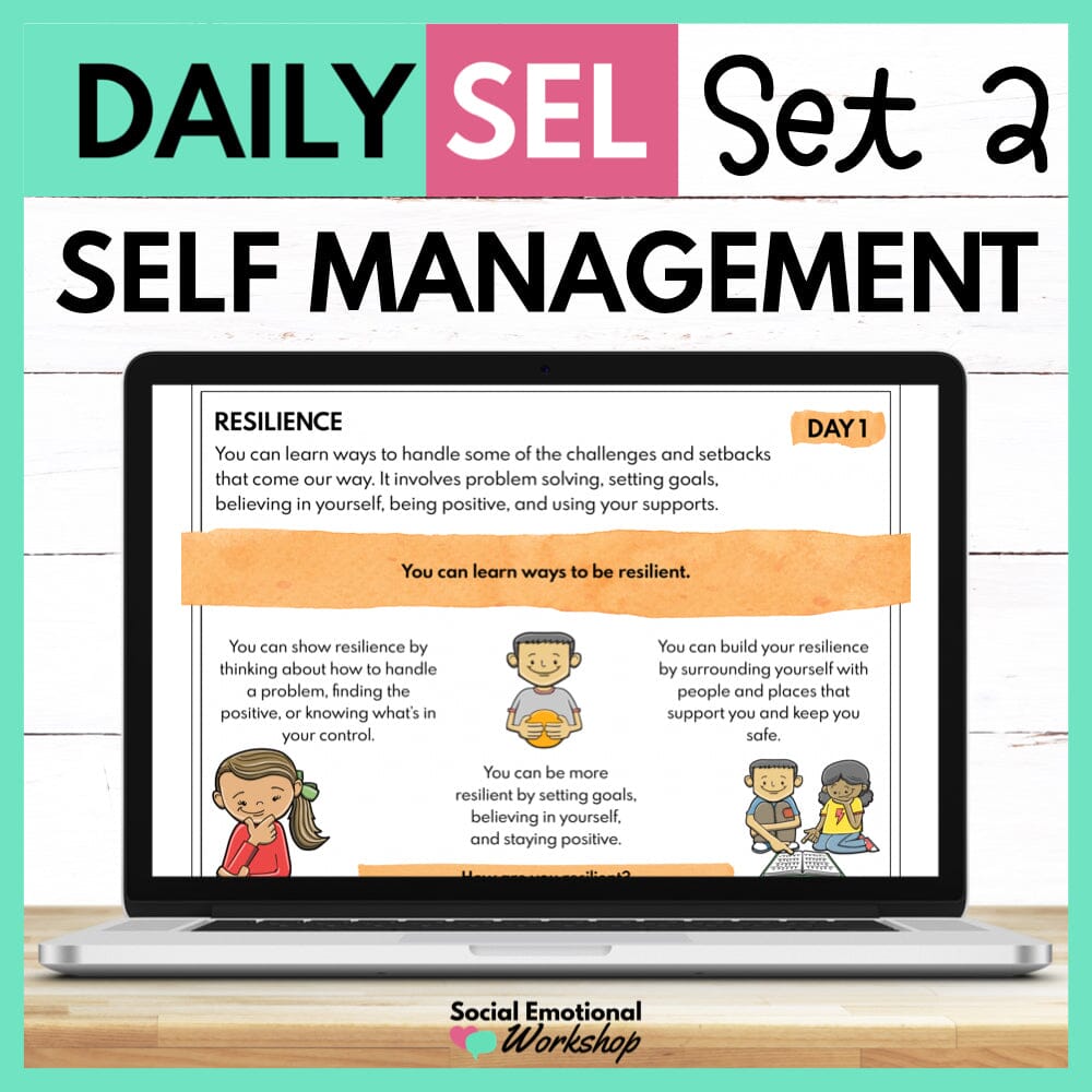 Daily SEL Activities for Self Management - Set 2 - SEL Worksheets ...