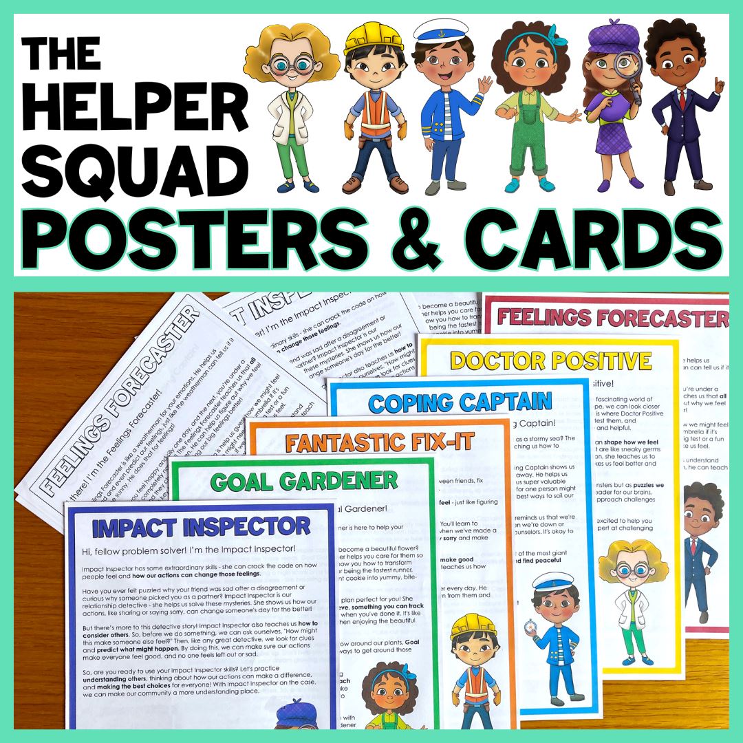 Helper Squad Posters - CBT-Based Elementary School Counseling Series ...