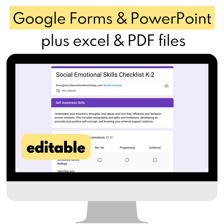 Social Emotional Learning Skills Checklists and SEL Standards CASEL Al ...