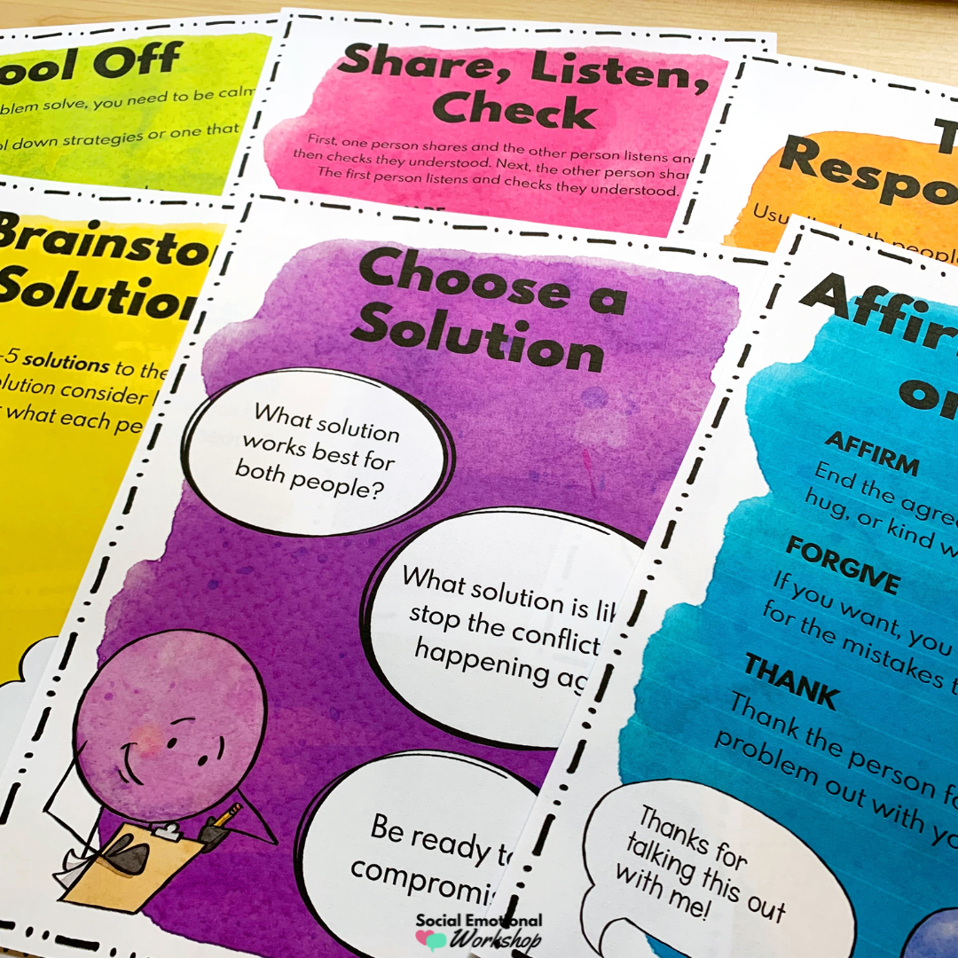 Conflict Resolution: 6 Step Problem Solving for the Classroom – Social ...
