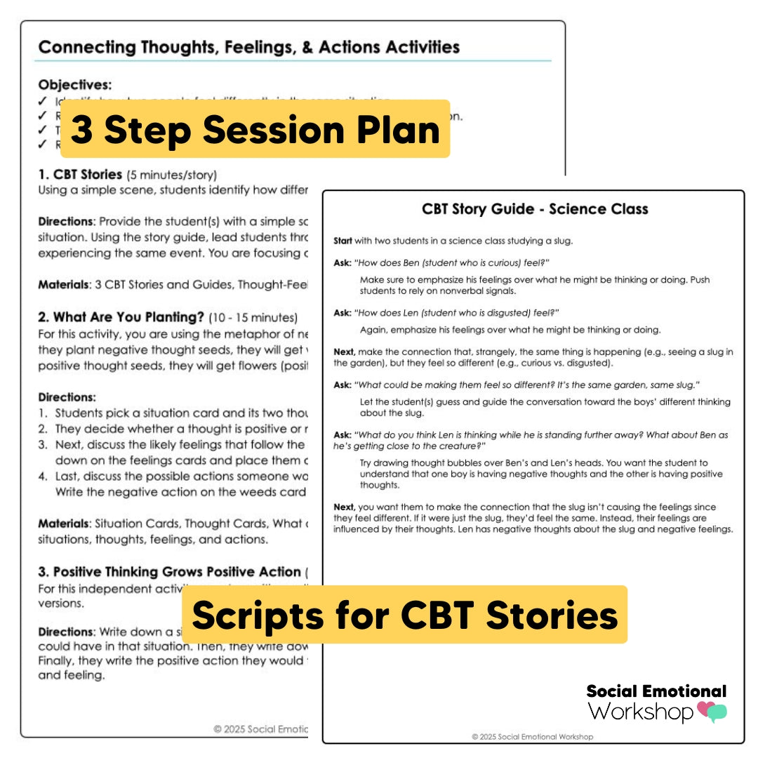 CBT Activities Bundle for Individual and Small Group Counseling ...