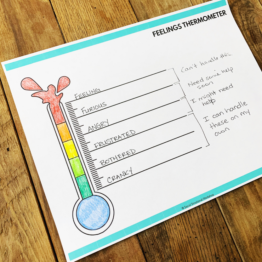 Anger Management Activities - Anger Thermometer, Scenarios, and Sessio ...