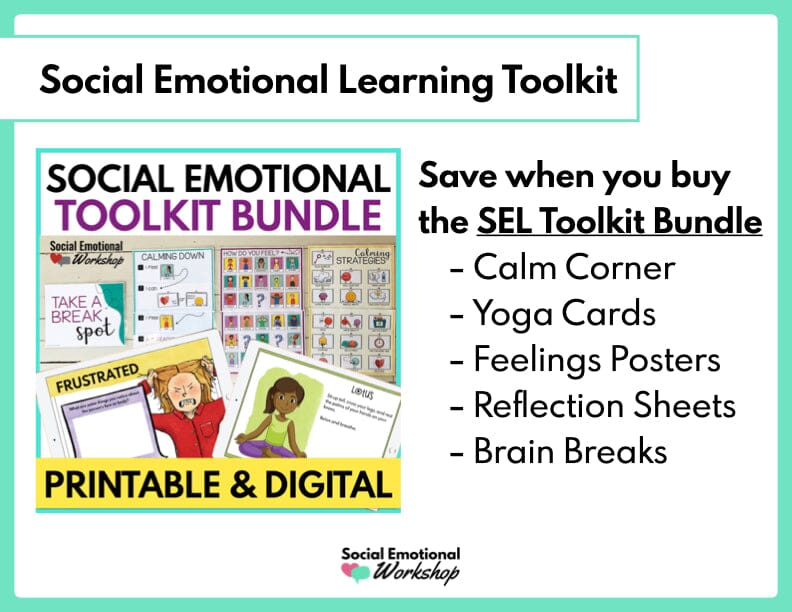 Calm Down Corner Bundle - Self Regulation Tools and Lessons – Social ...