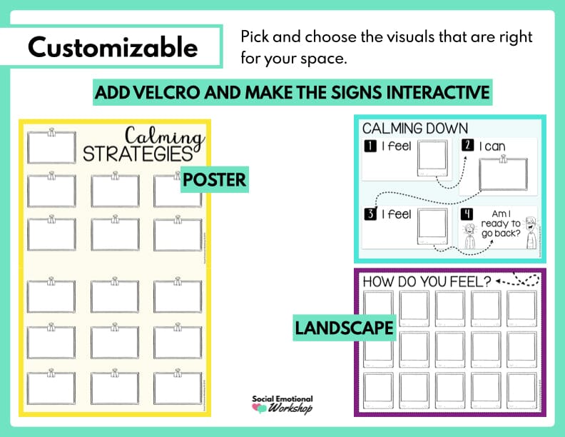 Calm Corner Interactive Lapbook for Self Regulation – Social Emotional ...