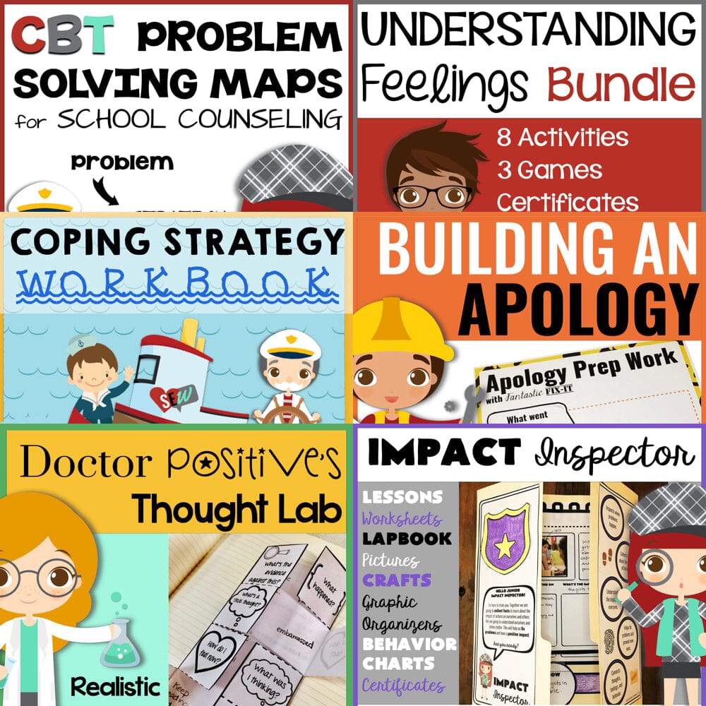 Managing Anger: Cognitive Therapy (CBT) School Counseling Game for Ang ...