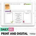 Daily SEL Activities for Self Management - Set 2 - SEL Worksheets ...