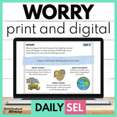 Worry Social Emotional Learning Activities - SEL Worksheets – Social ...