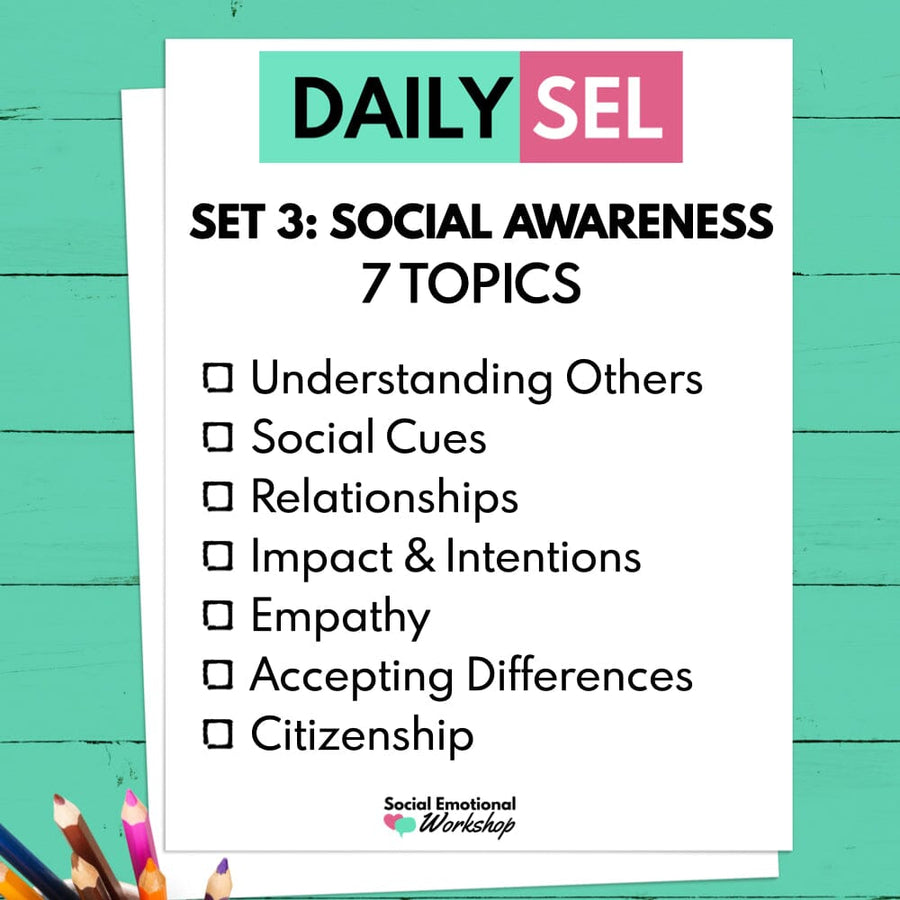 Daily Social Emotional Learning Activities - Set 3 - SEL Worksheets ...