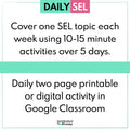 Daily Social Emotional Learning Activities - Set 3 - SEL Worksheets ...