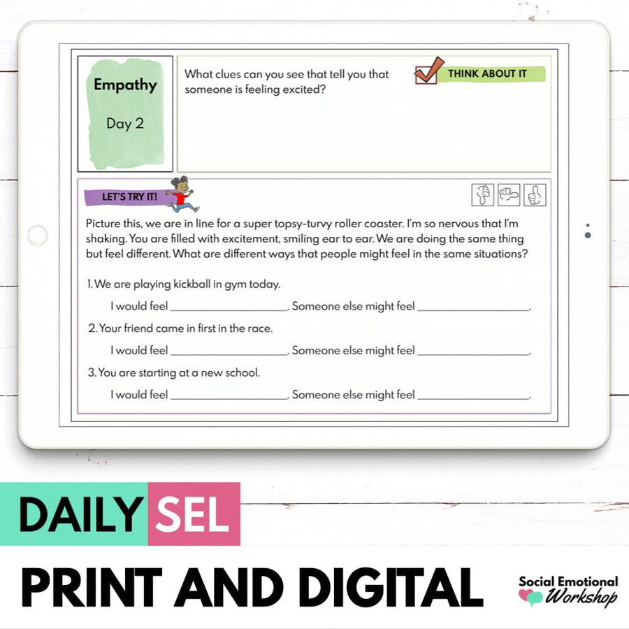 Daily Social Emotional Learning Activities - Set 3 - SEL Worksheets ...