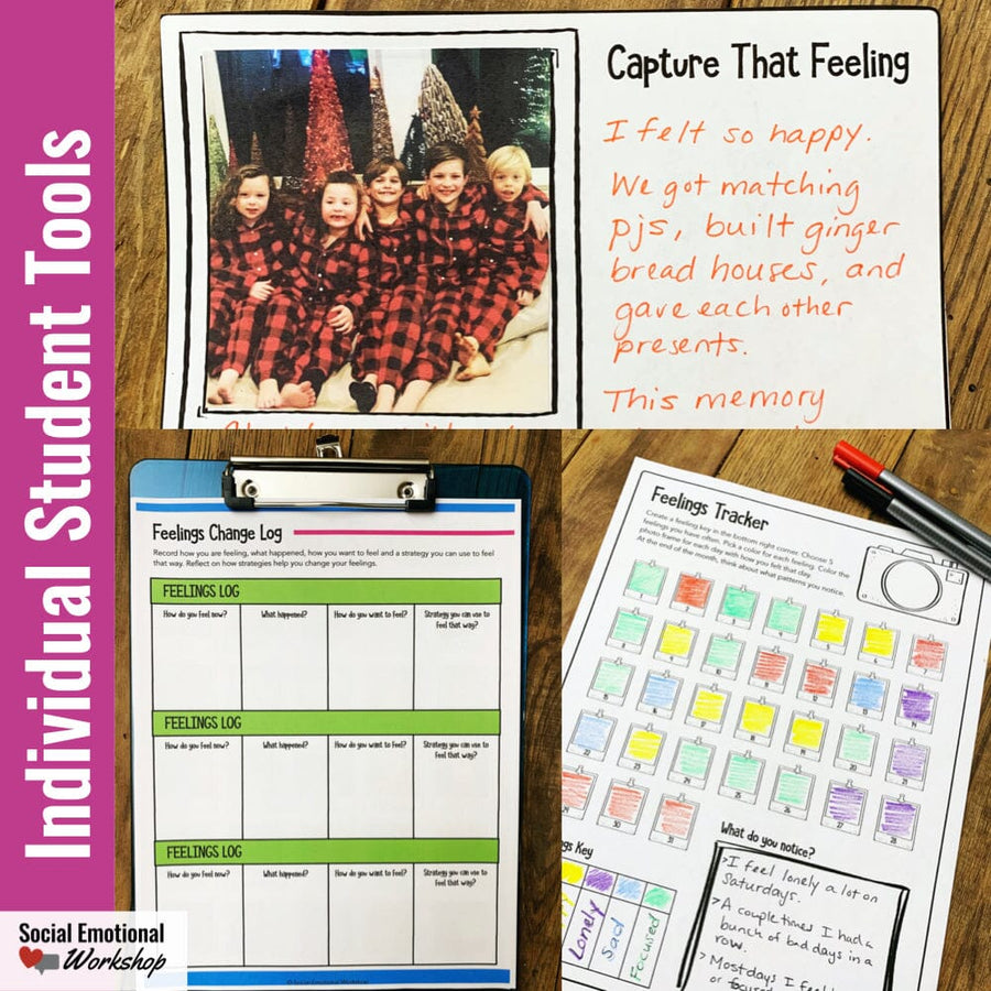 Feelings Check-In Activities & Feelings Chart for Counseling and SEL ...