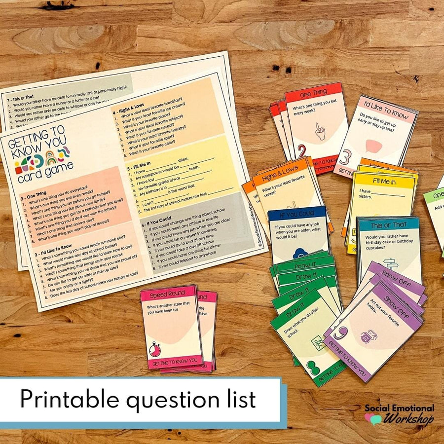 Getting To Know You SEL Game for Small Groups – Social Emotional Workshop