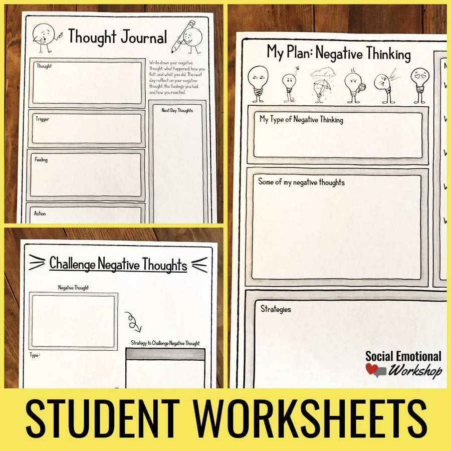 Negative Thinking Activities to Challenge Negative Self Talk – Social ...