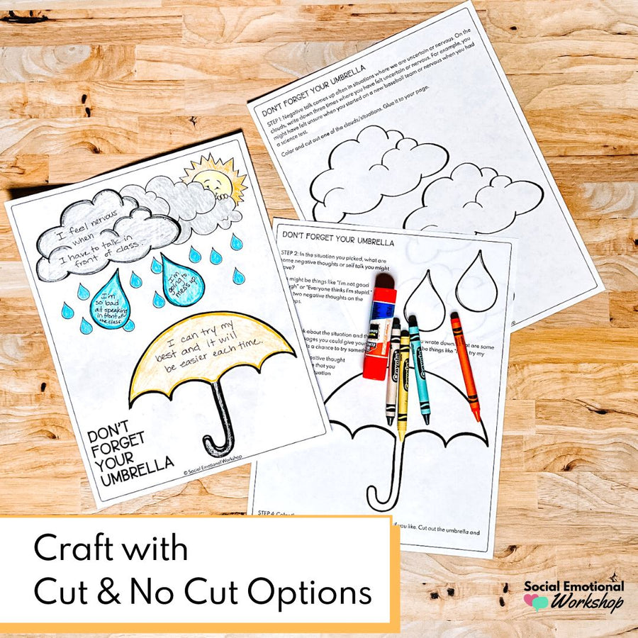 Positive Self Talk Craft & Activity | Spring Counseling Positive Think ...