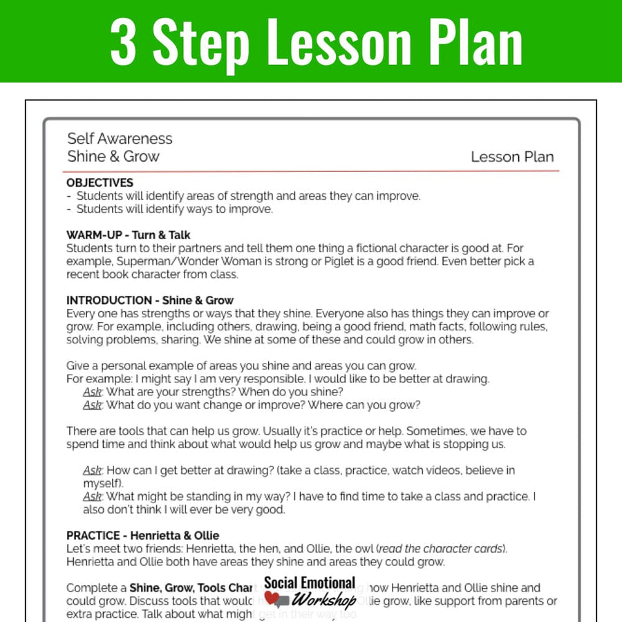 SEL Lesson: Areas of Strength and Areas for Growth – Social Emotional ...