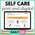 Self Care Social Emotional Learning Activities - SEL Worksheets ...