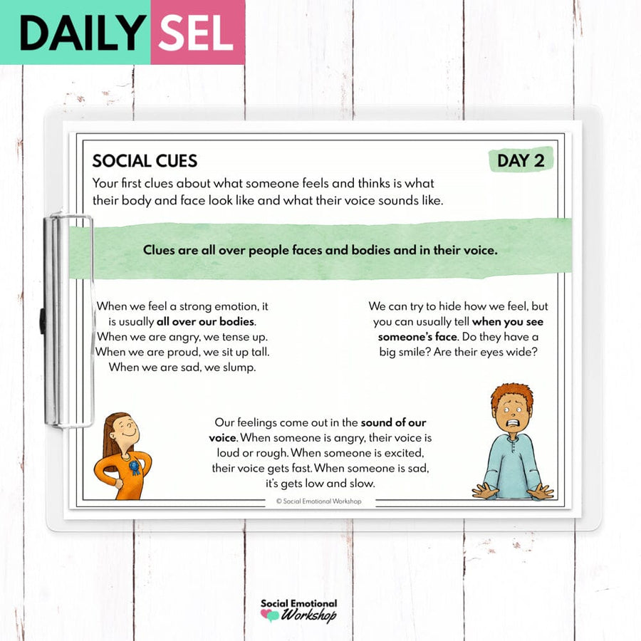 Social Cues - SEL Worksheets – Social Emotional Workshop