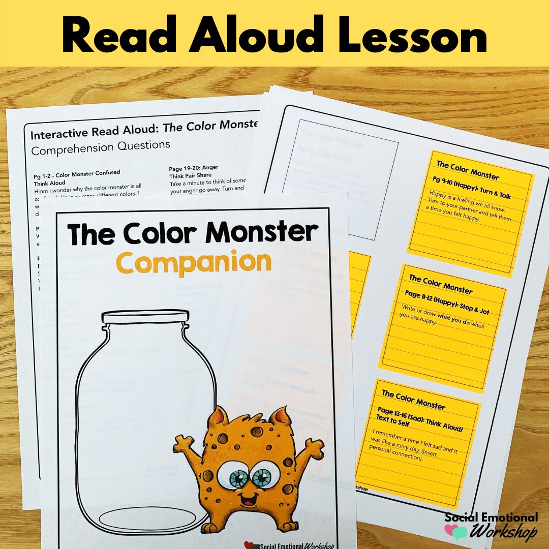 The Color Monster SEL Read Aloud Book Companion and Activities – Social ...