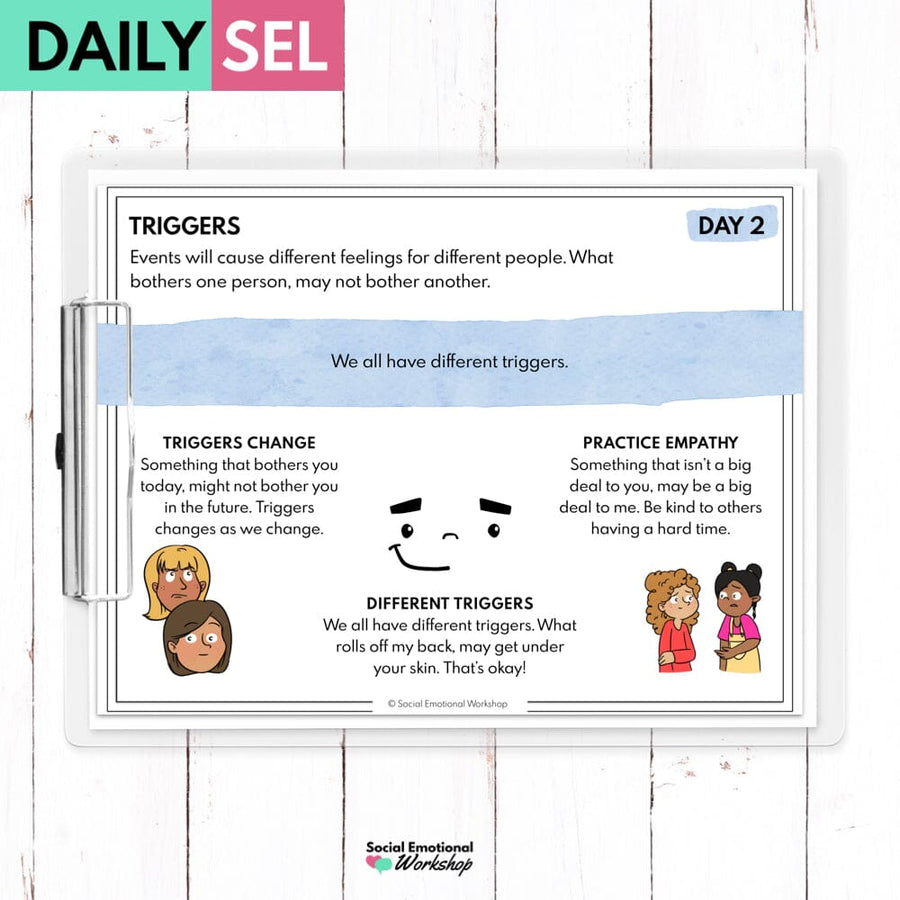 Triggers Social Emotional Learning Activities - SEL Worksheets – Social ...