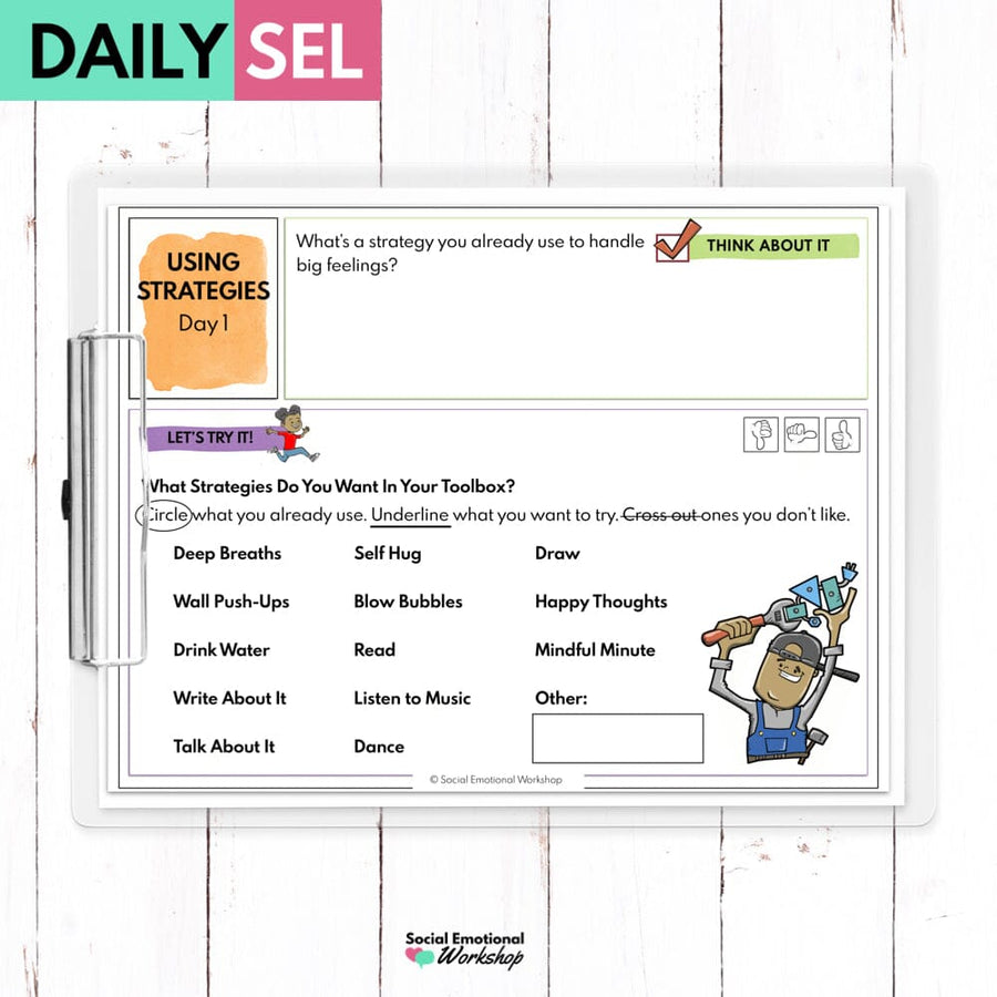 Using Strategies - SEL Worksheets – Social Emotional Workshop